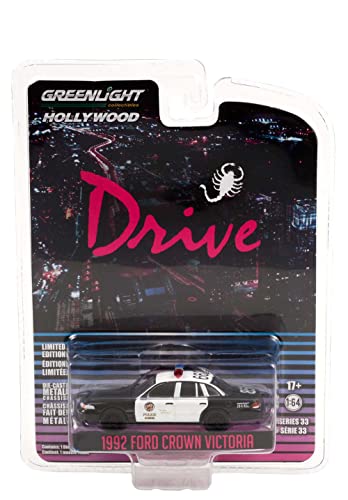 Greenlight 1:64 Hollywood Series 33 - Drive (2011) - 1992 Crown Victoria Police Interceptor - Los Angeles Police Department 44930-D [Shipping from Canada]