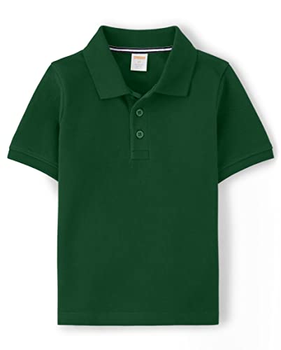 Gymboree Boys and Toddler Short Sleeve Polo Shirt, Fir Green, 5T