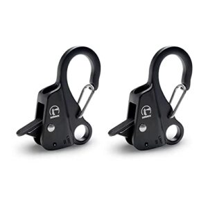 sebnux stainless steel boat fender clip boat fender quick release clip boat bumper for docking ideal for boat docking (black 2 pack)