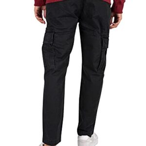 Superdry Mens Organic Cotton Core Cargo Pants Washed Black Size 38/32