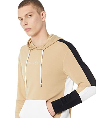 Karl Lagerfeld Paris Color-Blocked Hoodie Sand SM