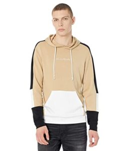 karl lagerfeld paris color-blocked hoodie sand sm