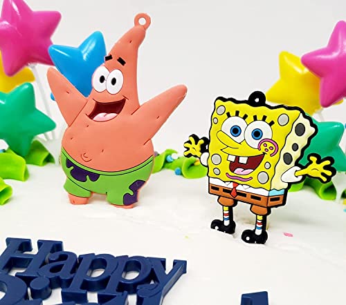 Spongebob Squarepants Cake Topper Set Featuring Spongebob, Patrick and Friends (Unique Design)