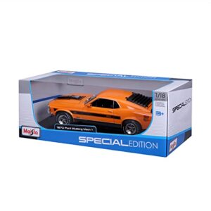 Maisto 1:18 Special Edition 1970 Ford Mustang Mach 1, Orange, 1:18 Scale