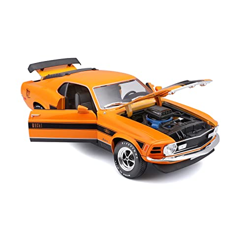 Maisto 1:18 Special Edition 1970 Ford Mustang Mach 1, Orange, 1:18 Scale