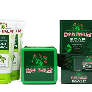 Bag Balm Vermont's Original Starter Kit with Moisturizing Lotion, Moisturizing Soap and Original Formula Balm