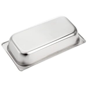 TOPZEA Set of 4 Stainless Steel Steam Table Pan 1/3 Size, 2.5 Inch Deep Anti-Jam Breading Pan Tray Buffet Dinner Serving Pan Hotel Food Pan for Food Warmer, Preparing Bread-Crumb Dish, Marinating Meat