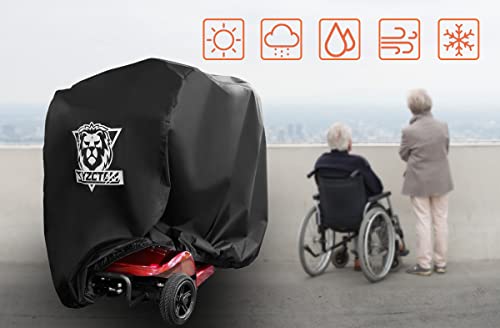 XYZCTEM 600D Waterproof Scooter Cover Black Power Assisted Mobility Scooter Cover (48 inch Length)