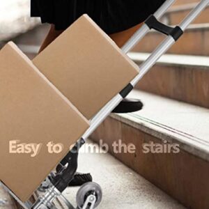 Stair Climbing Hand Truck Heavy-Duty Shopping Cart，Heavy-Duty Hand Truck Portable Folding Cart for Moving with Universal Wheels and with Removable Waterproof Canvas Bag.