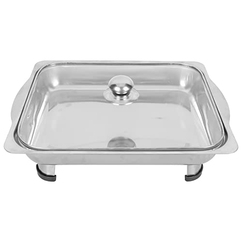 Metal Tray Fruit Tray Stainless Steel Chafer Set Catering Chafing Dish Rectangular Chafer Buffet Holder Chafing Dish Buffet Set Kitchen Cookware Warming Trays Snack Tray