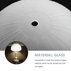 KALLORY Glass Light Shade Glass Light Shade White Glass Lamp Shade Chandelier Shades White Lamp Shade Simple Glass Light Cover for Home White Wall Lights Decor Alabaster Glass Bowl Shade