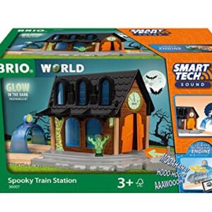 Brio World – 36007 Smart Tech Sound Spooky Train Station | Train Set Accessory Toy for Kids Age 3 Years and Up