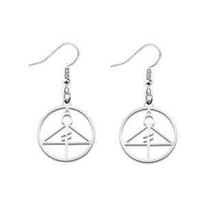 owl house inspired light glyph earrings owl house fan gift (glyph earrings)