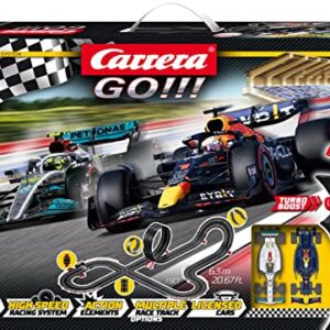 Carrera GO!!! 62548 Max Performance Electric Powered Slot Car Racing Kids Toy Race Track Set Includes 2 Hand Controllers and 2 Cars in 1:43 Scale