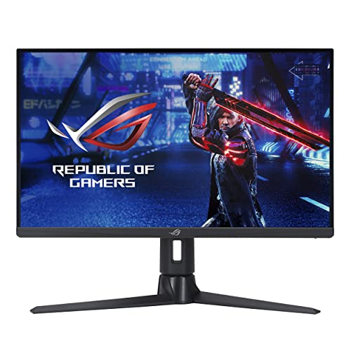 ASUS ROG Strix 24.5” 1080P Gaming Monitor (XG256Q) - Full HD, Fast IPS, 180Hz, 1ms, G-Sync Compatible/FreeSync, DisplayPort, HDMI, DisplayHDR400 , BLACK