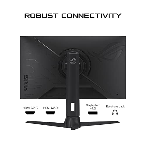 ASUS ROG Strix 24.5” 1080P Gaming Monitor (XG256Q) - Full HD, Fast IPS, 180Hz, 1ms, G-Sync Compatible/FreeSync, DisplayPort, HDMI, DisplayHDR400 , BLACK