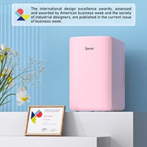 AstroAI Mini Fridge 2.0 Gen, 6 Liter/8 Cans Makeup Skincare Fridge 110V AC/ 12V DC Portable Thermoelectric Cooler and Warmer Little Tiny Fridge for Bedroom, Beverage, Cosmetics LY2206A (Pink)