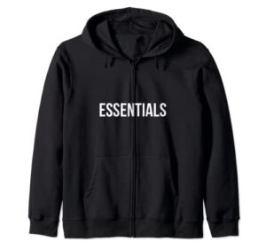 essentials zip hoodie