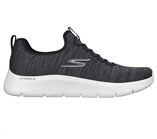 Skechers Men's Gowalk Flex-Athletic Slip-On Casual Walking Shoes with Air Cooled Foam Sneakers, Black/White 2, 11.5 X-Wide