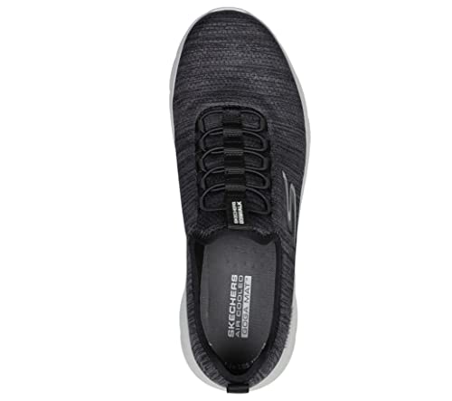 Skechers Men's Gowalk Flex-Athletic Slip-On Casual Walking Shoes with Air Cooled Foam Sneakers, Black/White 2, 11.5 X-Wide