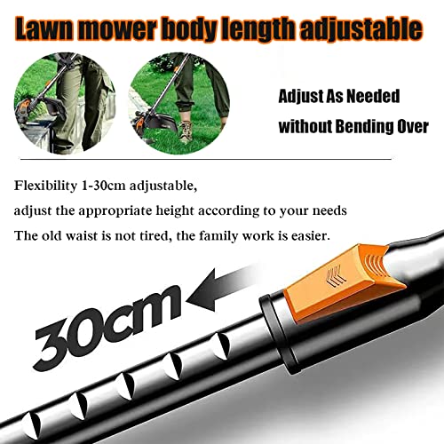 Electric Weed Eater Battery Operated Weed Wacker, String Trimmers with Remaining Power Display, Adjustable Machine Head Electric Lawn Edger for Garden and Yard