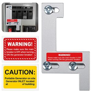 acanora generator interlock kit for ite, murray, siemens, gould 150 and 200 amp panels, 1 1/4 inches spacing, silver