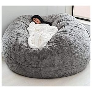 5 6 7 FT Bean Bag Chair Cover Chair Cushion, Big Round Soft Fluffy PV Velvet Sofa Bed Cover(it was only a Cover, not a Full Bean Bag) Living Room Furniture Lazy Sofa Bed Cover