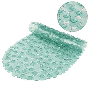 bath mats for bathroom tub 27x14 inch,bath mat for tub feels great on tired feet, friendly machine washable shower tub mats with 167 big suction cups,shower mat,bath tub mat, green