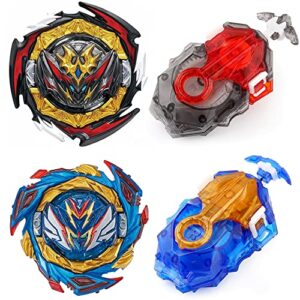 owenkelng bey burst gyro toy set metal fusion attack top grip toy blade set game 2 top burst gyros 2 two-way launcher great birthday gift for boys children kids 6 8 10+