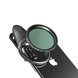 kase 41mm magnetic polarizing cpl filter for iphone,cell phone camera lens circular polarizer filter with clip for iphone 14 13 12 11 8 7 xr x xs,samsung xiaomi oneplus