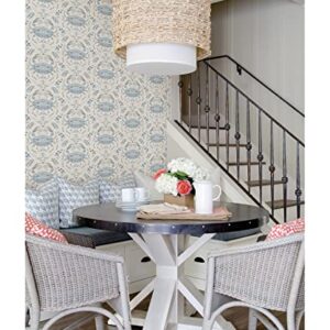 NuWallpaper Blue Shellby Peel & Stick Wallpaper