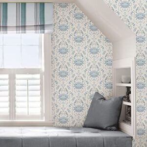 NuWallpaper Blue Shellby Peel & Stick Wallpaper