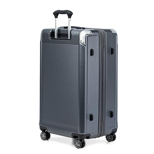 Travelpro Platinum Elite Hardside Expandable Spinner Wheel Luggage TSA Lock Hard Shell Polycarbonate Suitcase, Vintage Grey, Checked Large 28-Inch