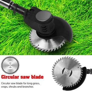 Cordless Weed Eater Grass Trimmer, 24V Foldable Cordless String Grass Trimmer, Electric Weed Brush Cutter, Adjustable Machine Head, for Lawn, Yard, Garden, Bush Trimming & Pruning (Black)