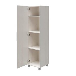 SystemBuild Camberly 60" Tall Storage Cabinet, Ivory Oak