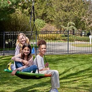 40 Inch Tree Swing Saucer Swing - 800Lb Weight Capacity, 900D Oxford Waterproof, With Hanging Straps Tree Swings for Kids Outdoor Swing For Kids Swing | Tire Swing | Tree Swing For Adults | Disc Swing