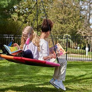 40 Inch Tree Swing Saucer Swing - 800Lb Weight Capacity, 900D Oxford Waterproof, With Hanging Straps Tree Swings for Kids Outdoor Swing For Kids Swing | Tire Swing | Tree Swing For Adults | Disc Swing