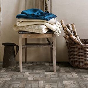 FloorPops Northwoods Peel & Stick Floor Tiles,Brown