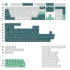 keychron double shot cherry pbt keycap full keycap set (219 keys) - white mint