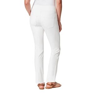 GLORIA VANDERBILT Women's Amanda Pull On High Rise Jean, Vintage White, 14 Regular