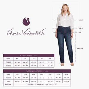 GLORIA VANDERBILT Women's Amanda Pull On High Rise Jean, Vintage White, 14 Regular