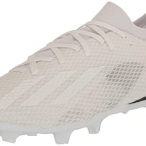 adidas Unisex X SPEEDPORTAL.3 Firm Ground Soccer Shoe, White/White/Black, 9 US Men