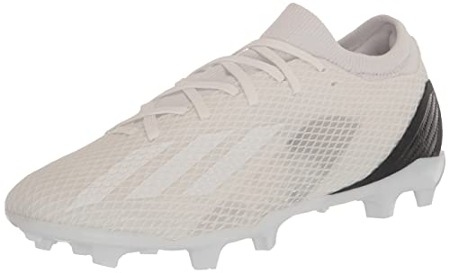 adidas Unisex X SPEEDPORTAL.3 Firm Ground Soccer Shoe, White/White/Black, 9 US Men