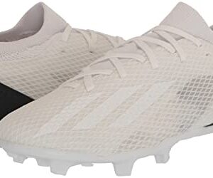 adidas Unisex X SPEEDPORTAL.3 Firm Ground Soccer Shoe, White/White/Black, 9 US Men