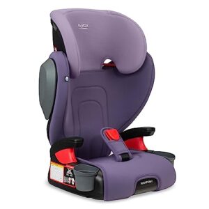 britax highpoint backless belt-positioning booster seat, safewash purple ombre