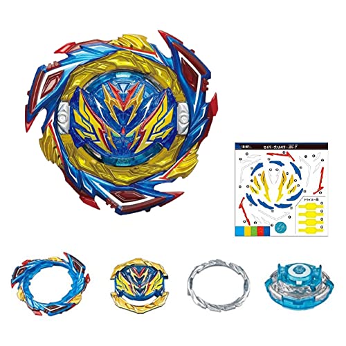 Konikiwa Bey Battling String Launcher, Savior Valkyrie Top Burst Launcher Set, Left and Right Spin Launcher DB Launcher Compatible with All Bey Burst Series - Blue