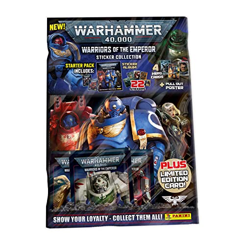 Panini Warhammer Warriors of The Emperor Sticker Collection Starter Pack