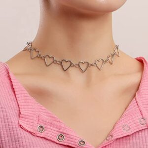 Chloe soo Choker Necklace - Simple Geometric Circle Choker Statement Clavicle Necklace for Women Girls Necklace Jewerly