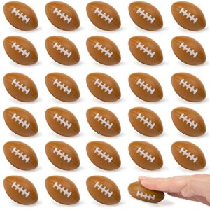 lovestown football stress ball, 28 pcs 2.2 x 1.4 inches stress relief fidget balls foam sport football for gift bag fillers stuffers party favors decoraions bathtub toys school carnival reward