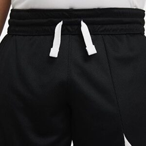 Nike Boy's Dri-FIT HBR Basketball Shorts (Little Kids/Big Kids) Black/White/White/White MD (10-12 Big Kid)